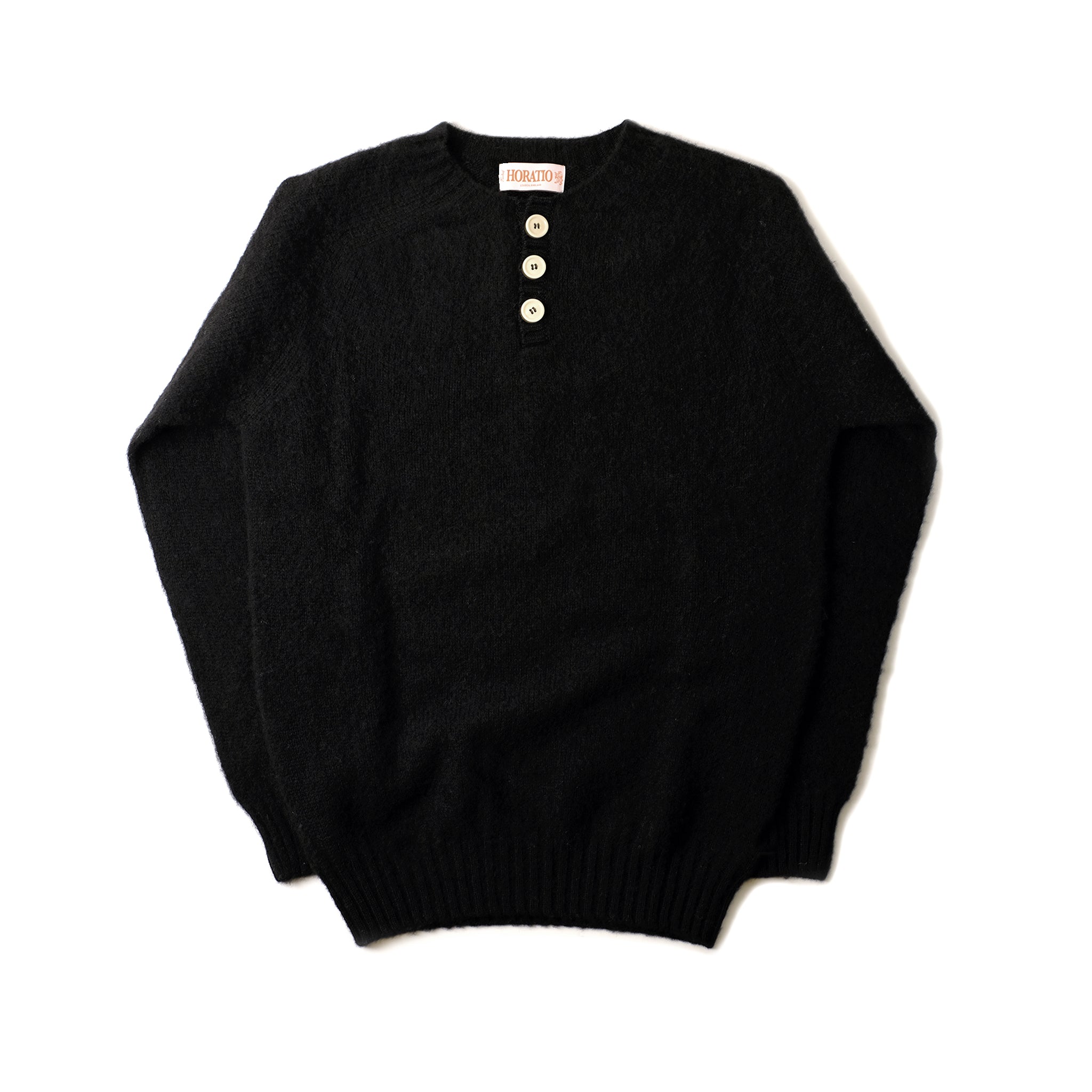 Fawley Shaggy Henley - Black – Horatio